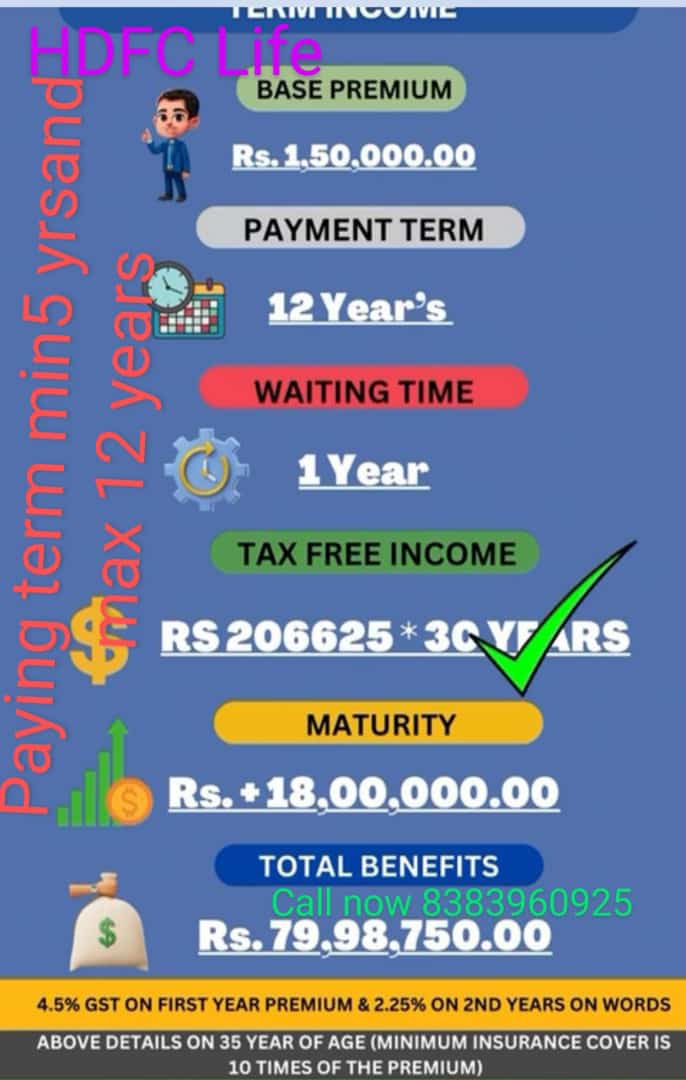 hdfc life guaranteed return plan with life insurance - INSURANCE AGENCY
